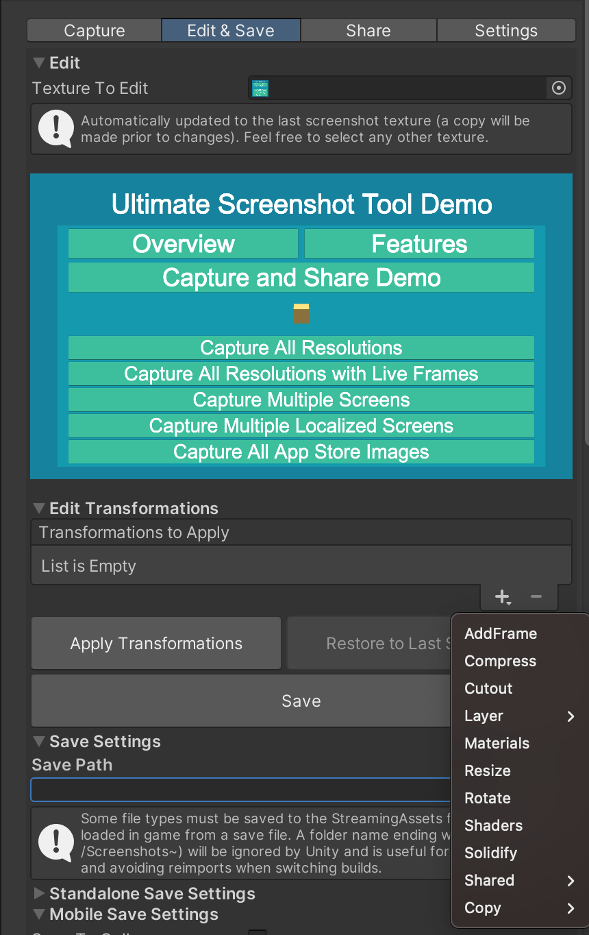 Ultimate Screenshot Tool - Unity Asset Review